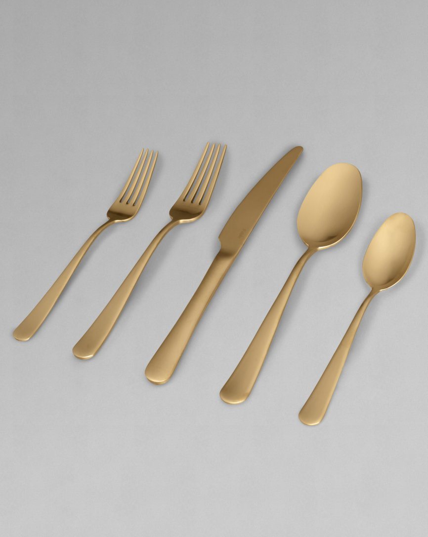 Matte Gold Flatware Set | 18/10 Stainless Steel Flatware – theme-craft-demo